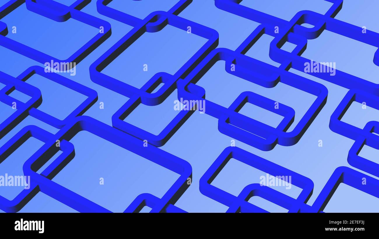 Modern design of graphic elements in blue color - rectangle frames ...