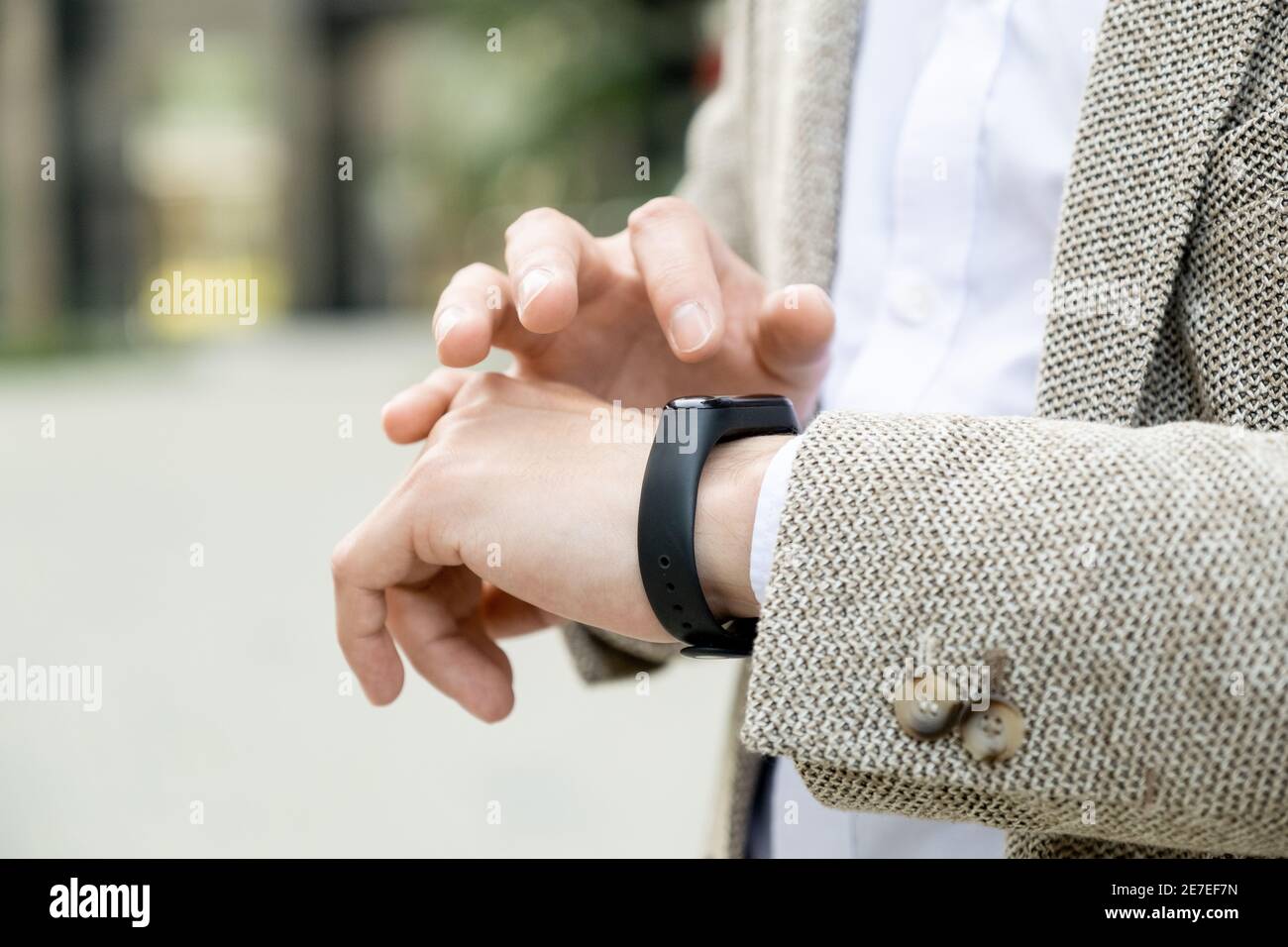 Hand unrecognizable man watching hi-res stock photography and images ...