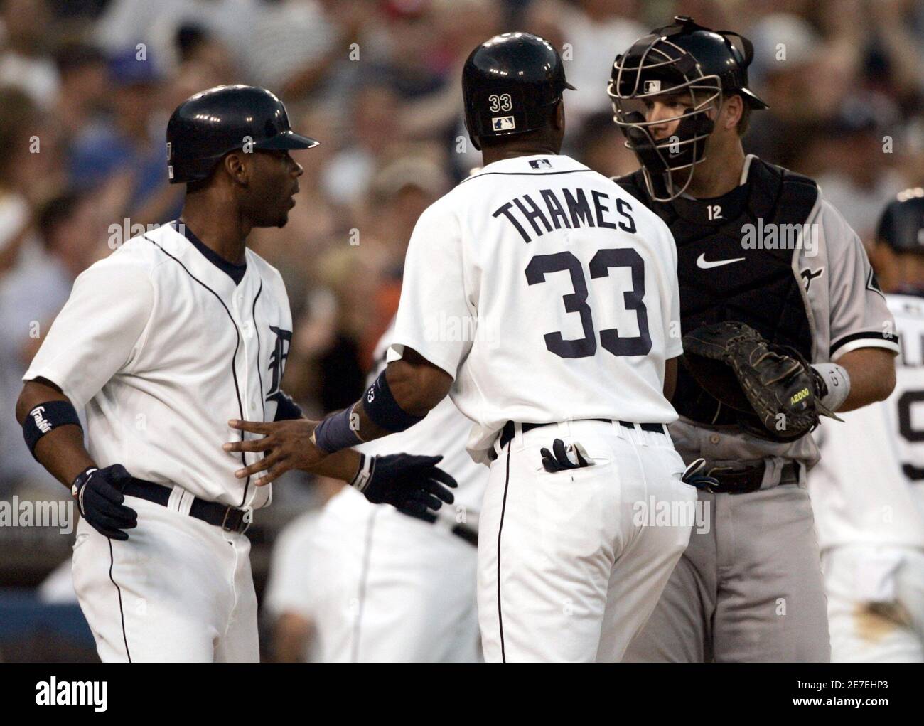 Detroit tigers craig monroe after hi-res stock photography and images ...