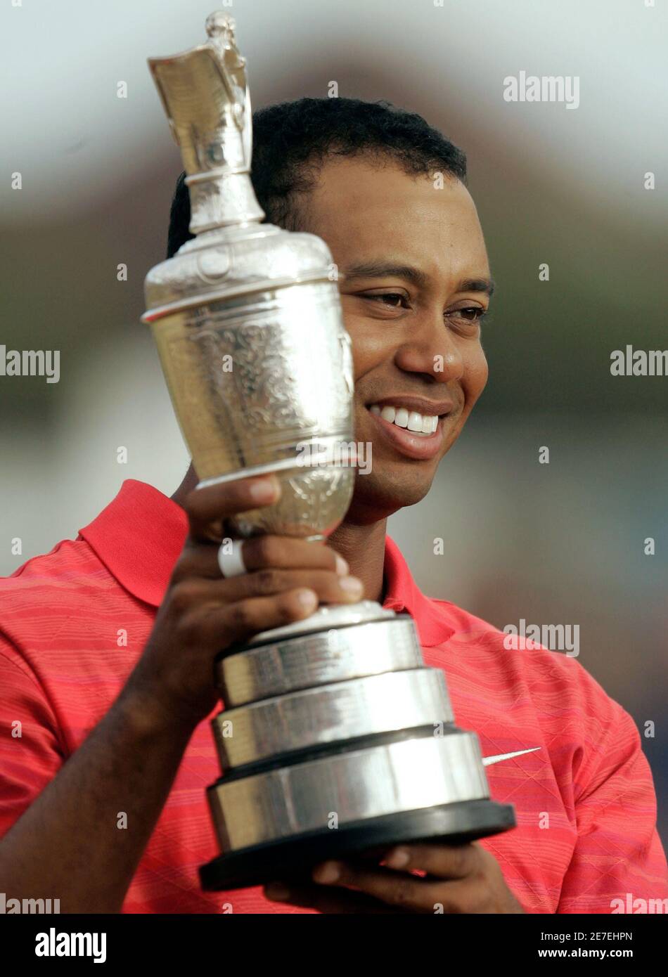 Tiger woods with british open trophy hi-res stock photography and ...