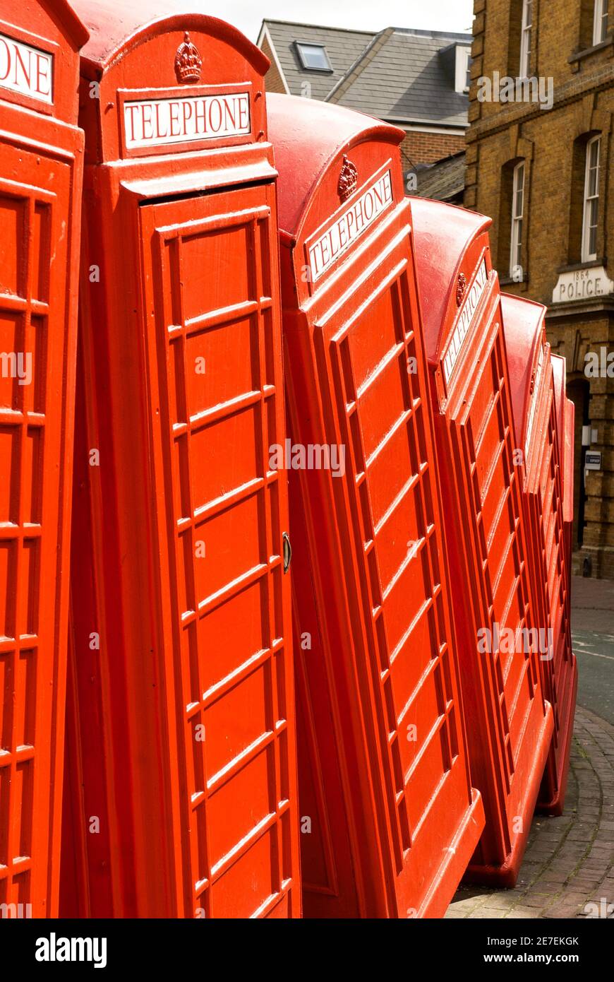 Red telephone boxes kingston hi-res stock photography and images - Alamy