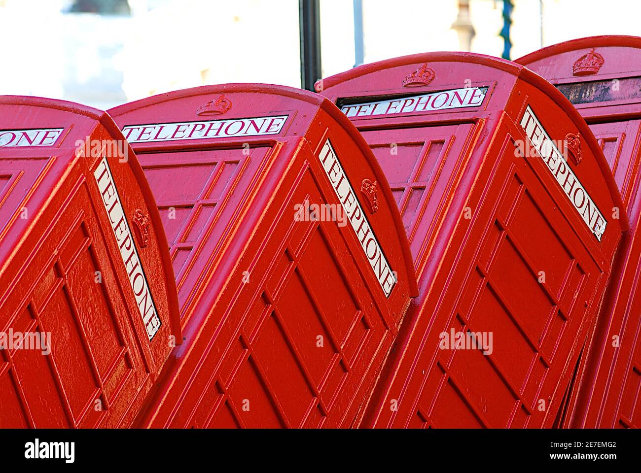 Red Phone boxes - Kingston upon Thames Stock Photo - Alamy