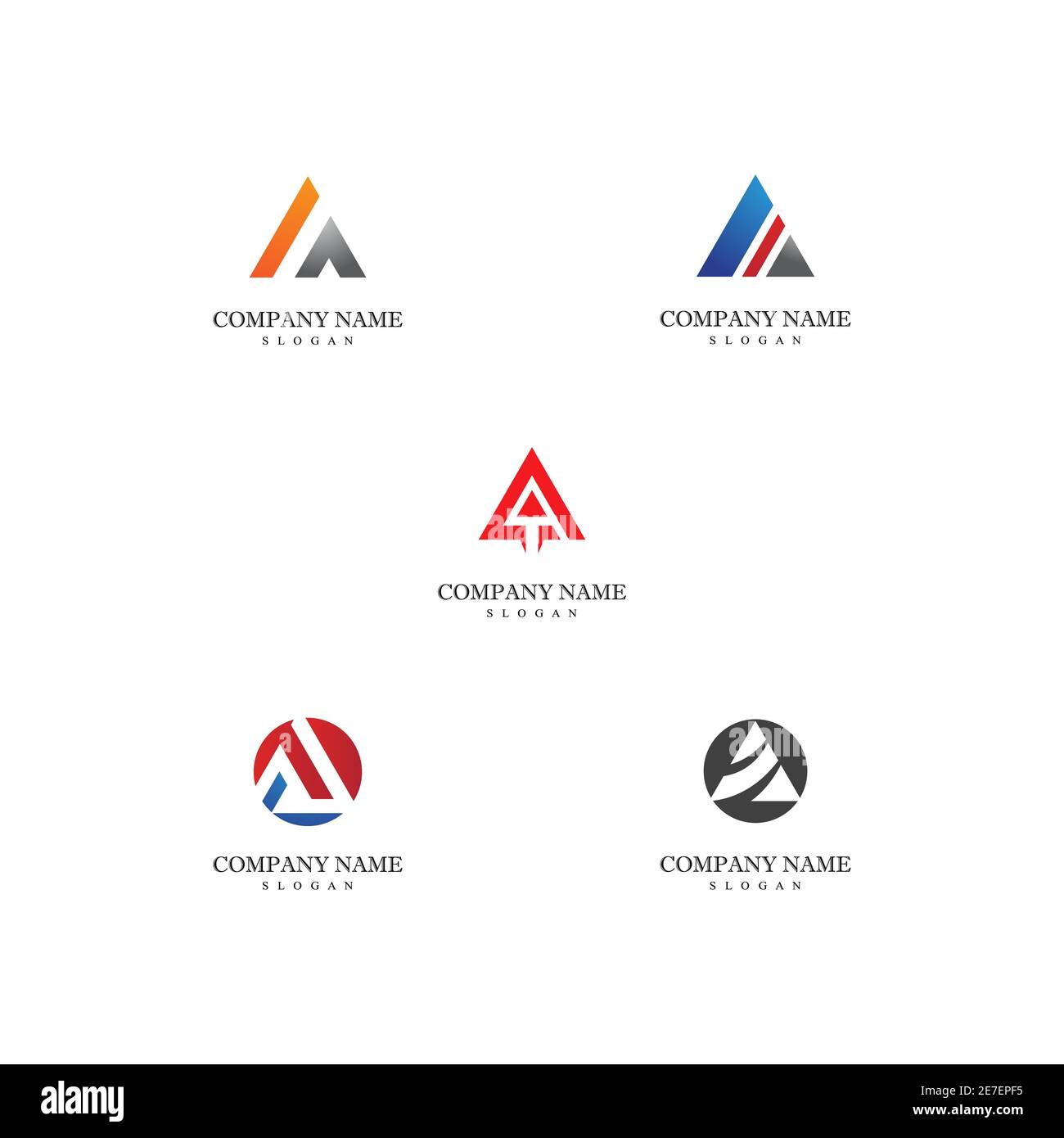 Set A Letter Logo Template vector icon illustration design Stock Vector ...