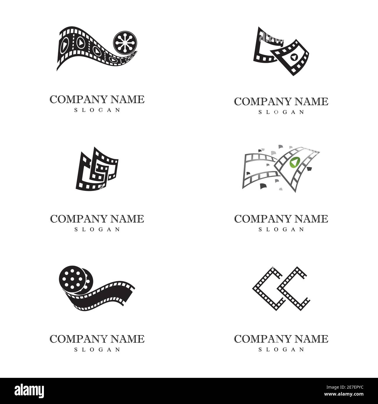 Set movie film cinema vector design illustration Stock Vector Image ...