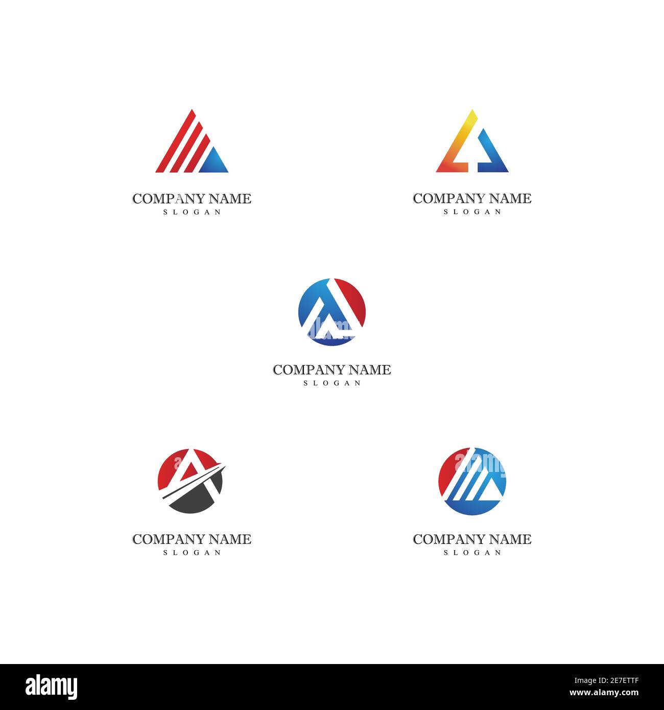 Set A Letter Logo Template vector icon illustration design Stock Vector ...