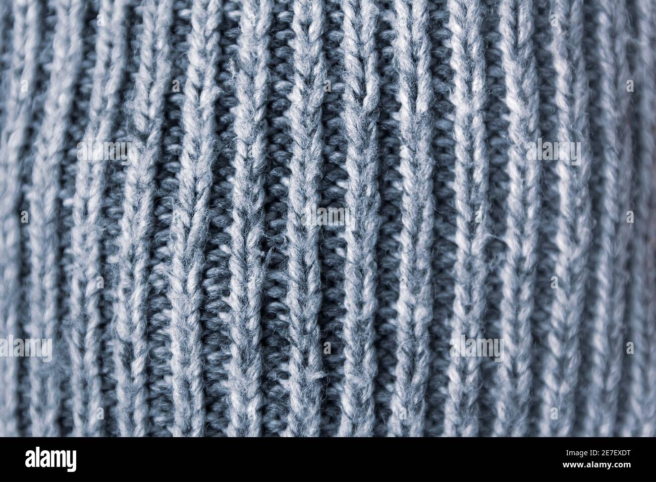 Knitted fabric soft grey natural texture close up Stock Photo - Alamy