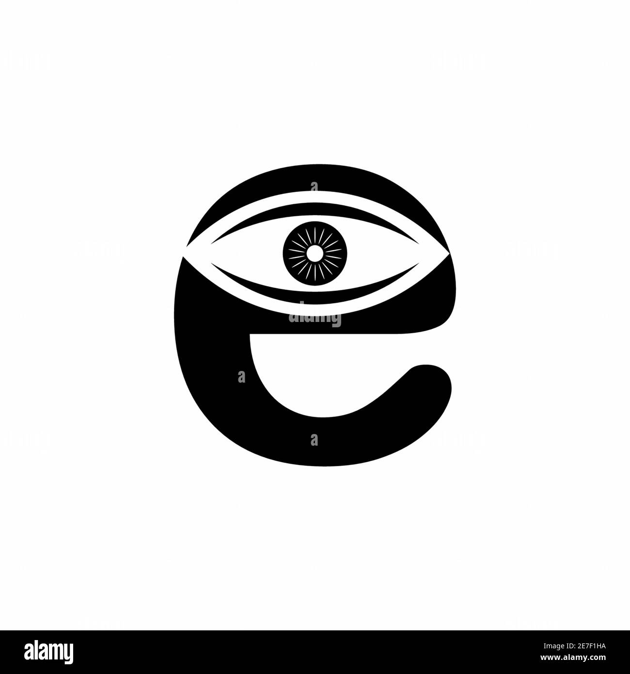 Lowercase of e letter with eye logo template for your business purpose ...