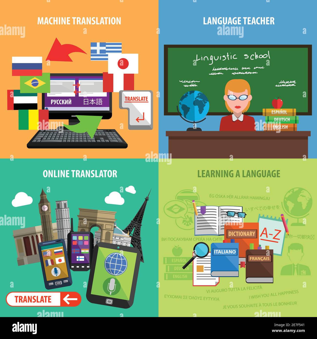 Translation device Stock Vector Images - Alamy