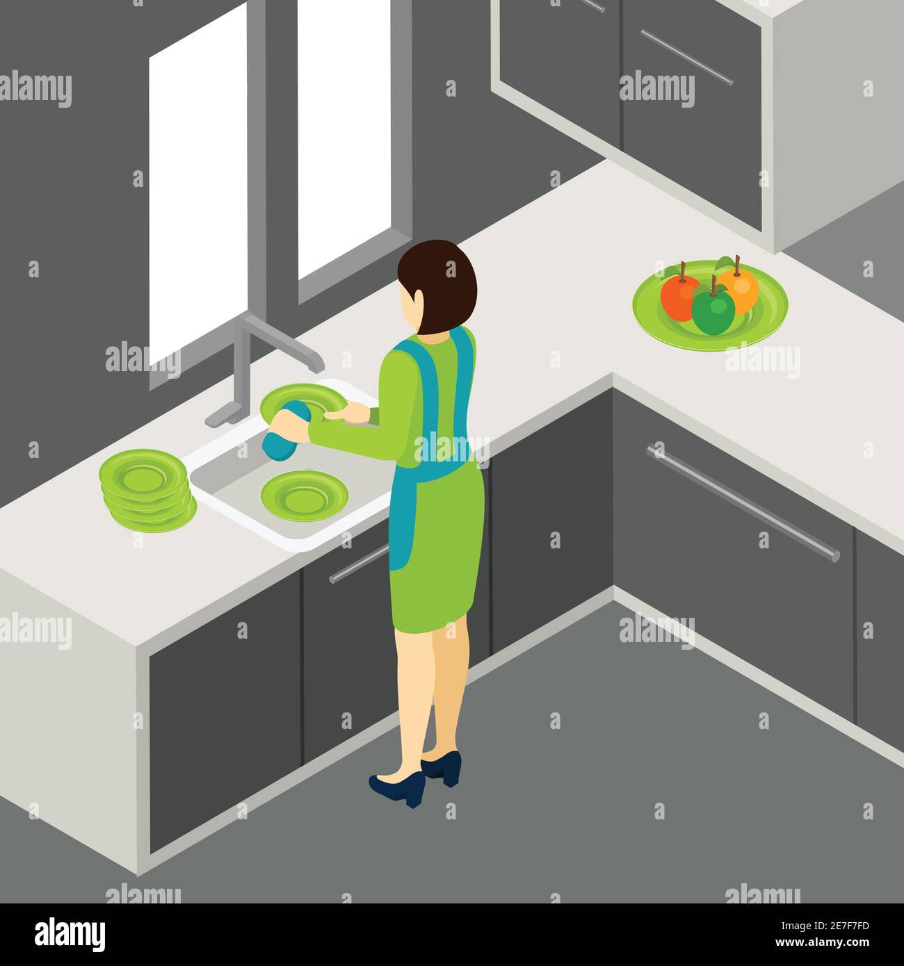 Clean Kitchen Counter Clipart