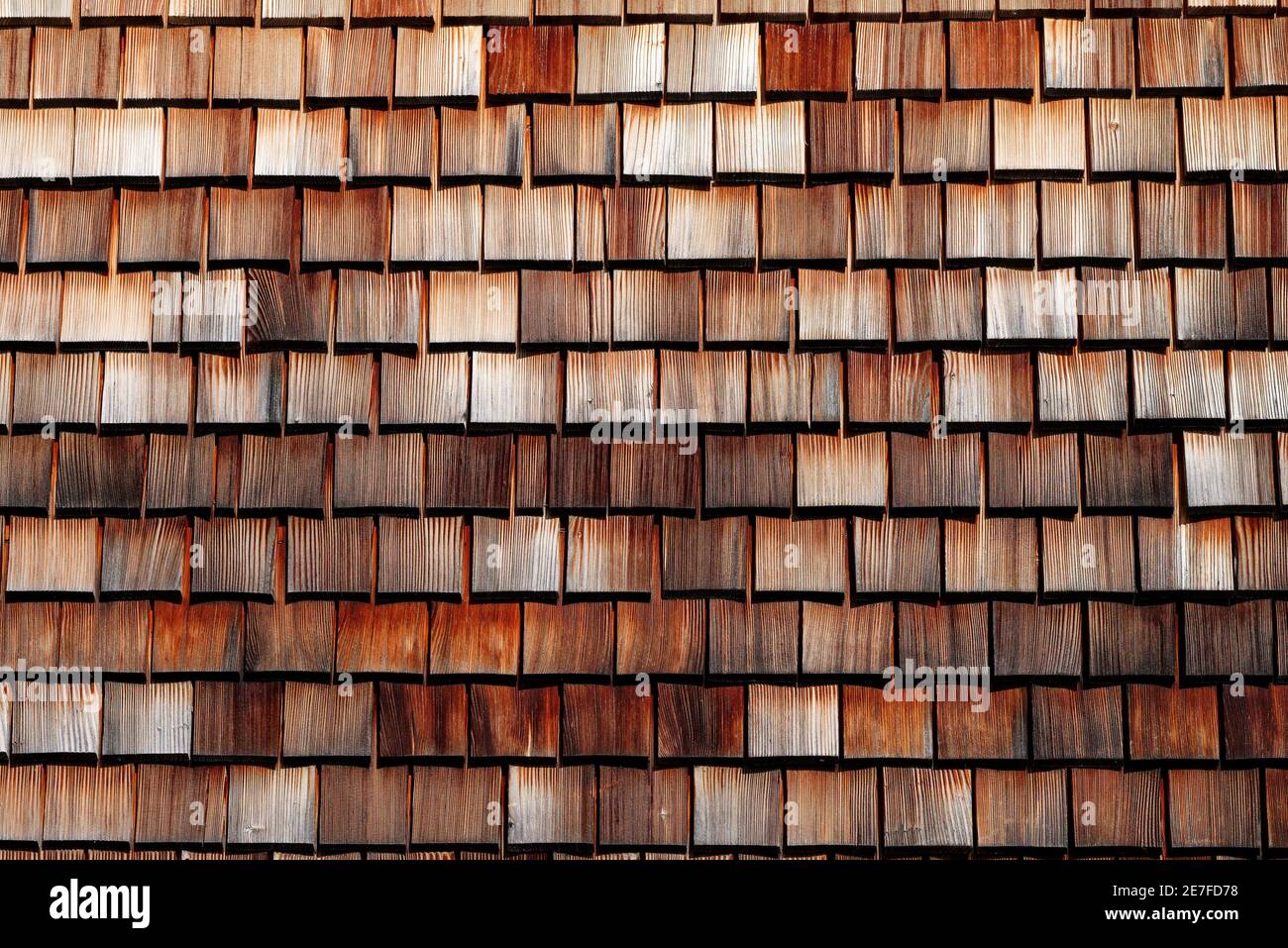 Texture of wooden tile roof in Schwarzwald, Germany Stock Photo - Alamy