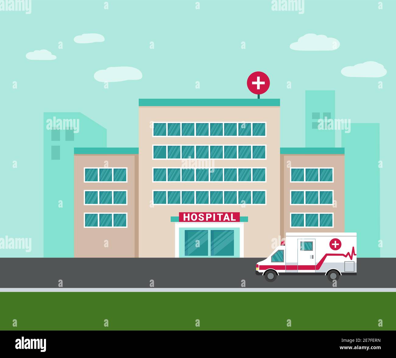 Medical hospital building outside Stock Vector Image & Art - Alamy