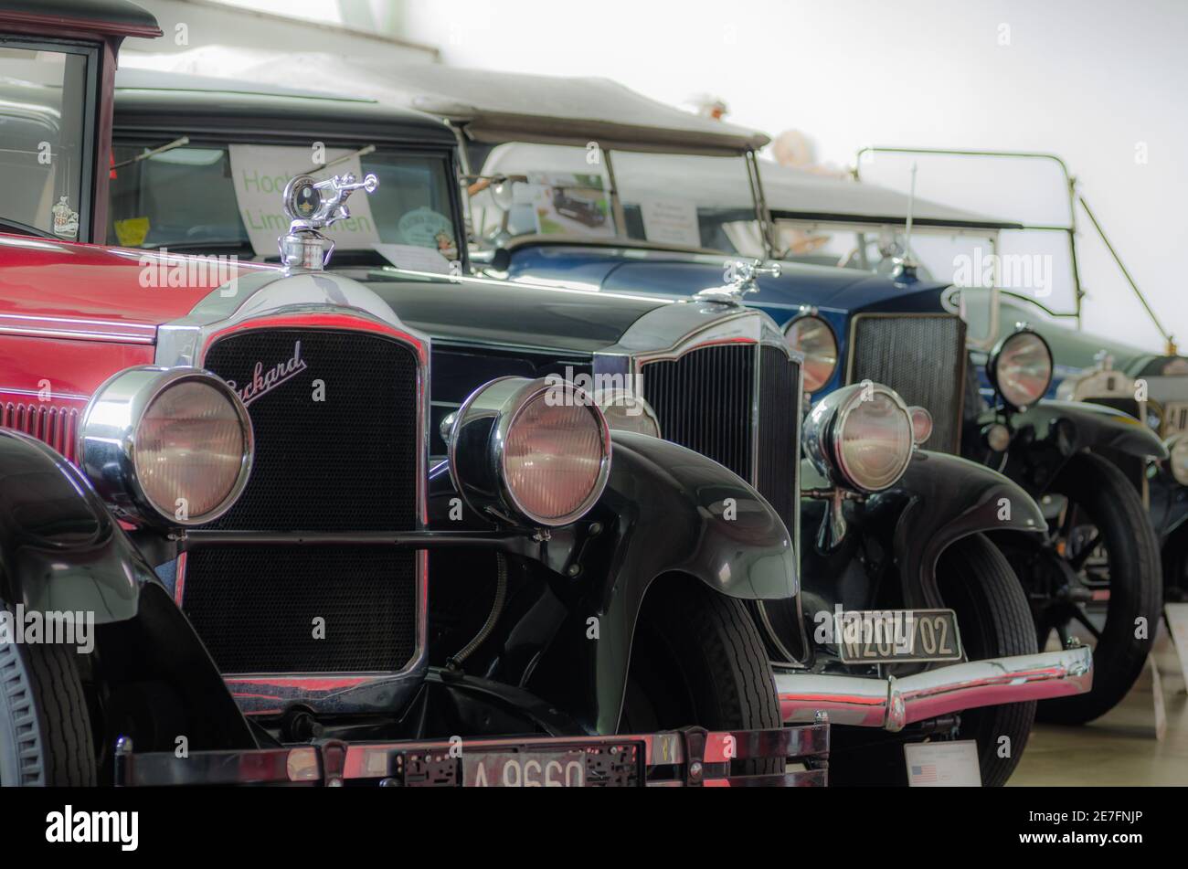 many old classic car in a museum Stock Photo - Alamy