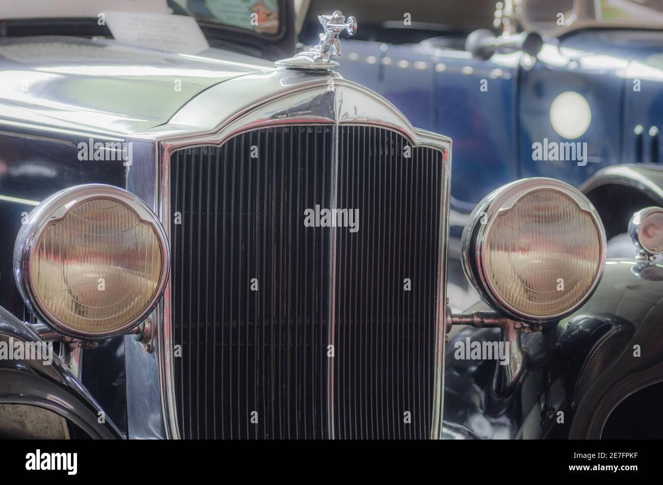 beautiful front view of old classic car Stock Photo - Alamy