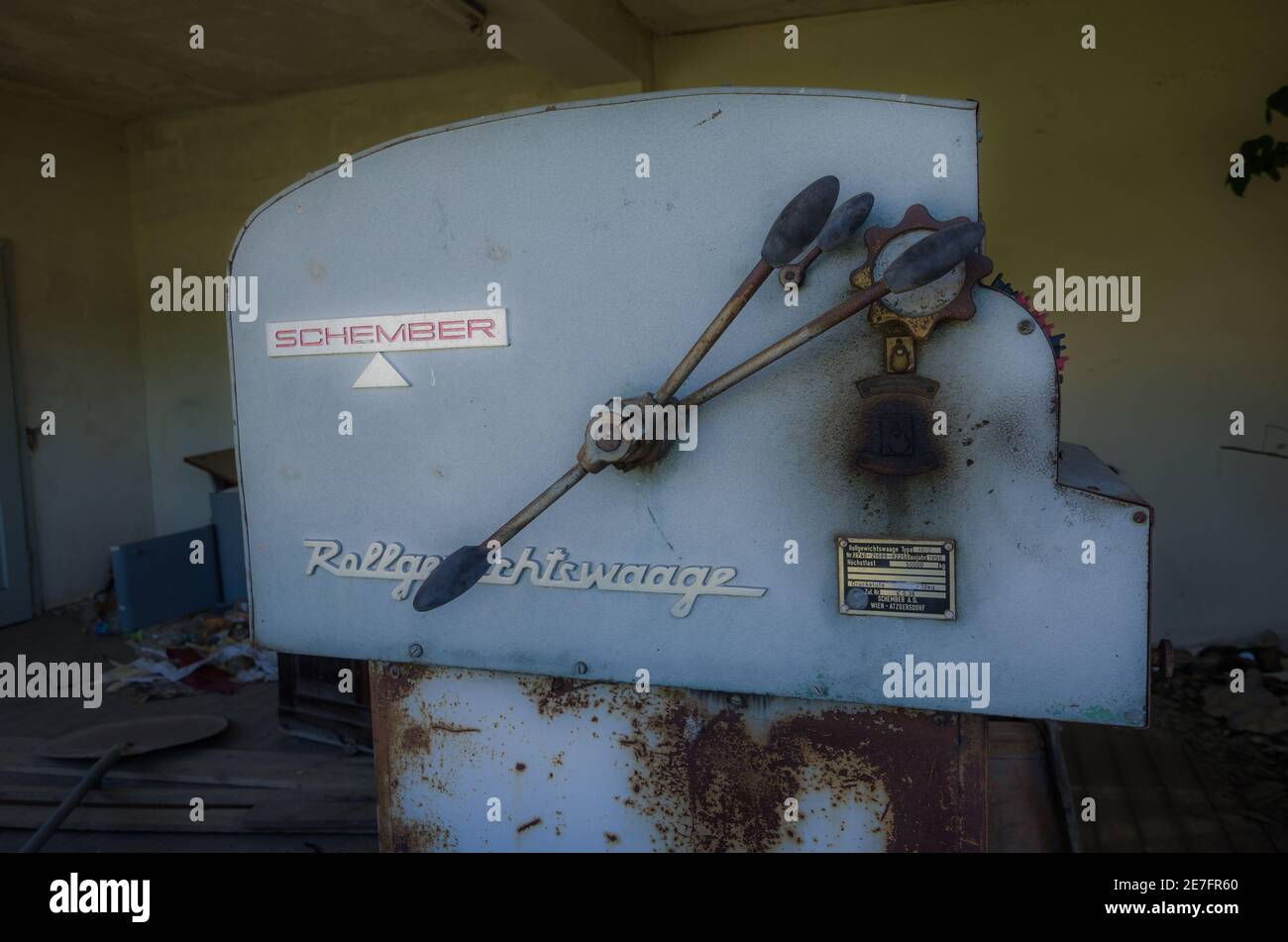 old mechanical signal tower for train points Stock Photo - Alamy