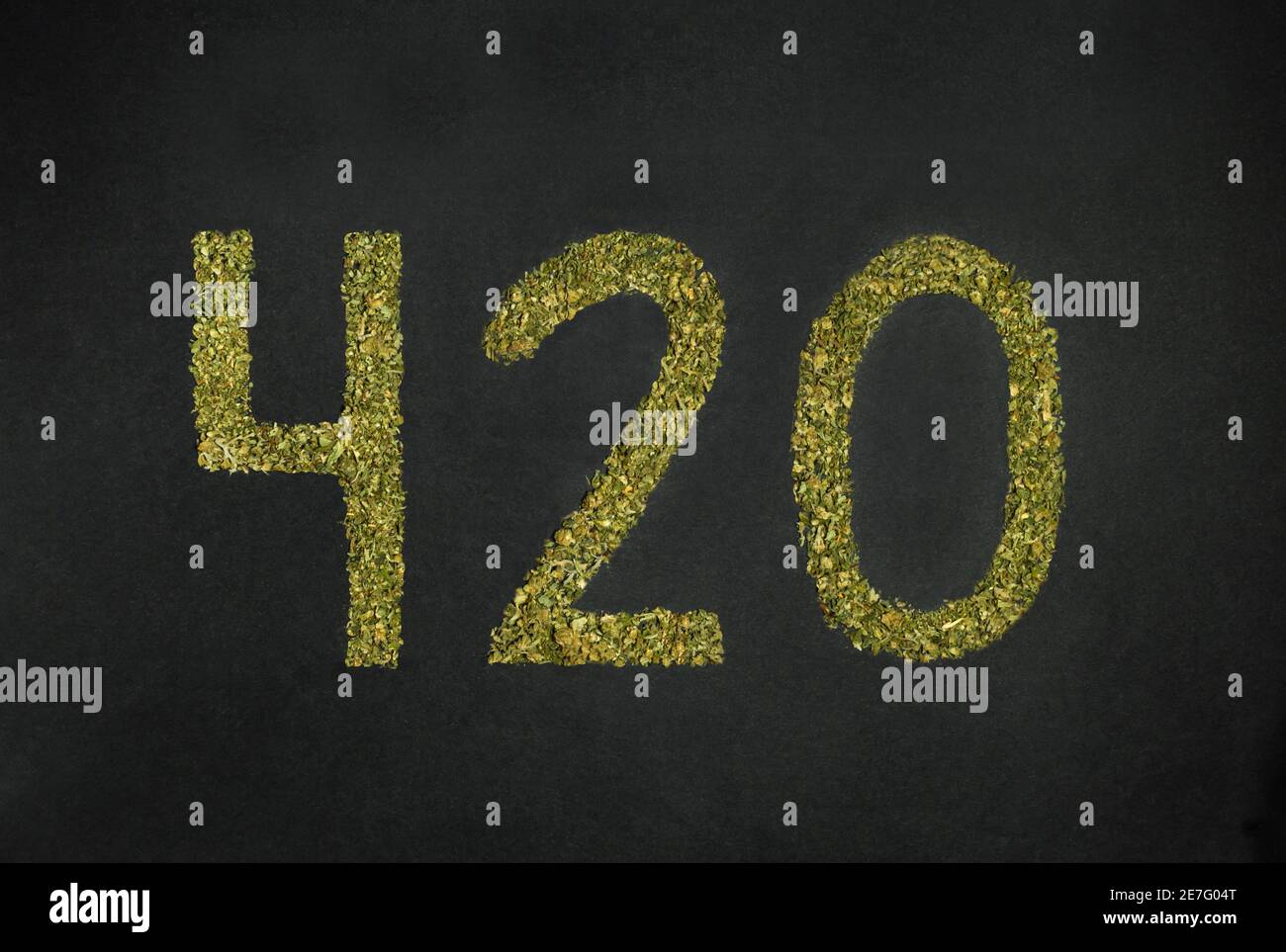 420 made with marijuana, expression of cannabis culture slang on black ...
