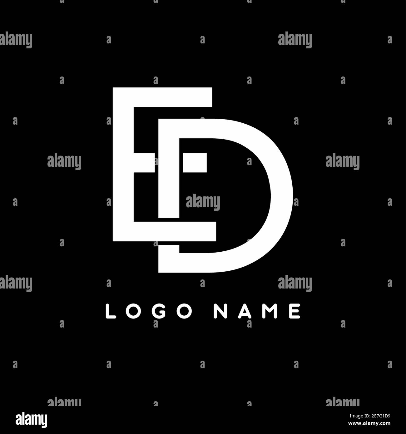 Merger of ED logo template for business branding Stock Vector Image ...
