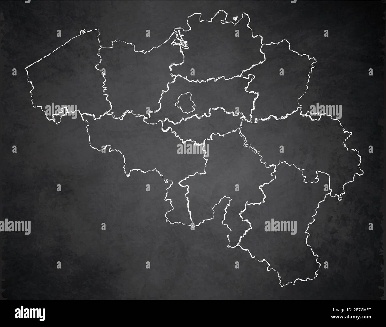 Belgium map administrative division, separates regions, design card ...