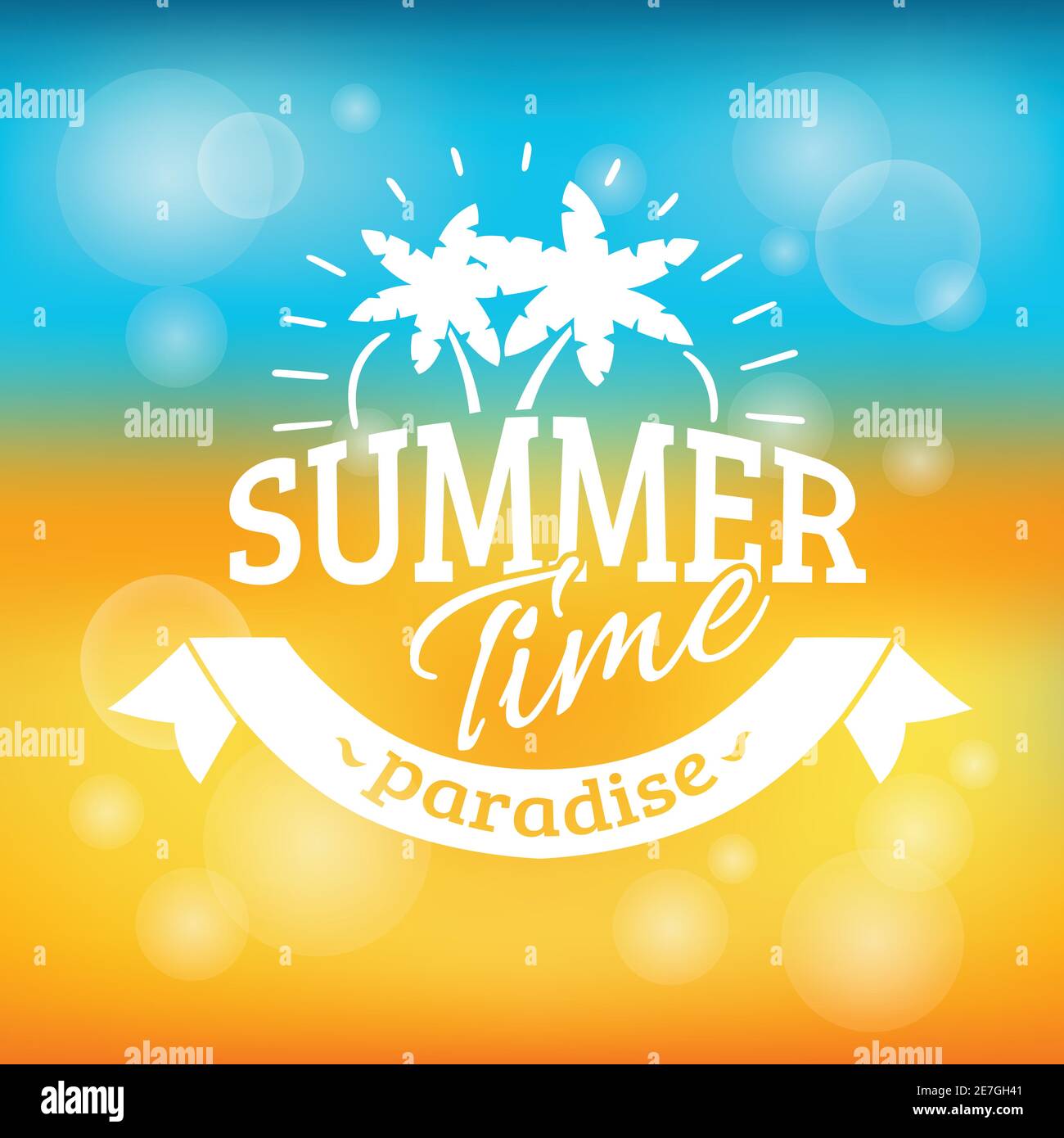 Summer time vacation paradise travel agency advertisement background ...