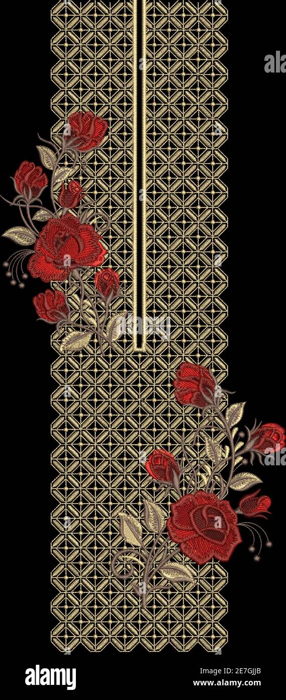 Mughal art work.indian traditional antique gold border Stock Photo - Alamy