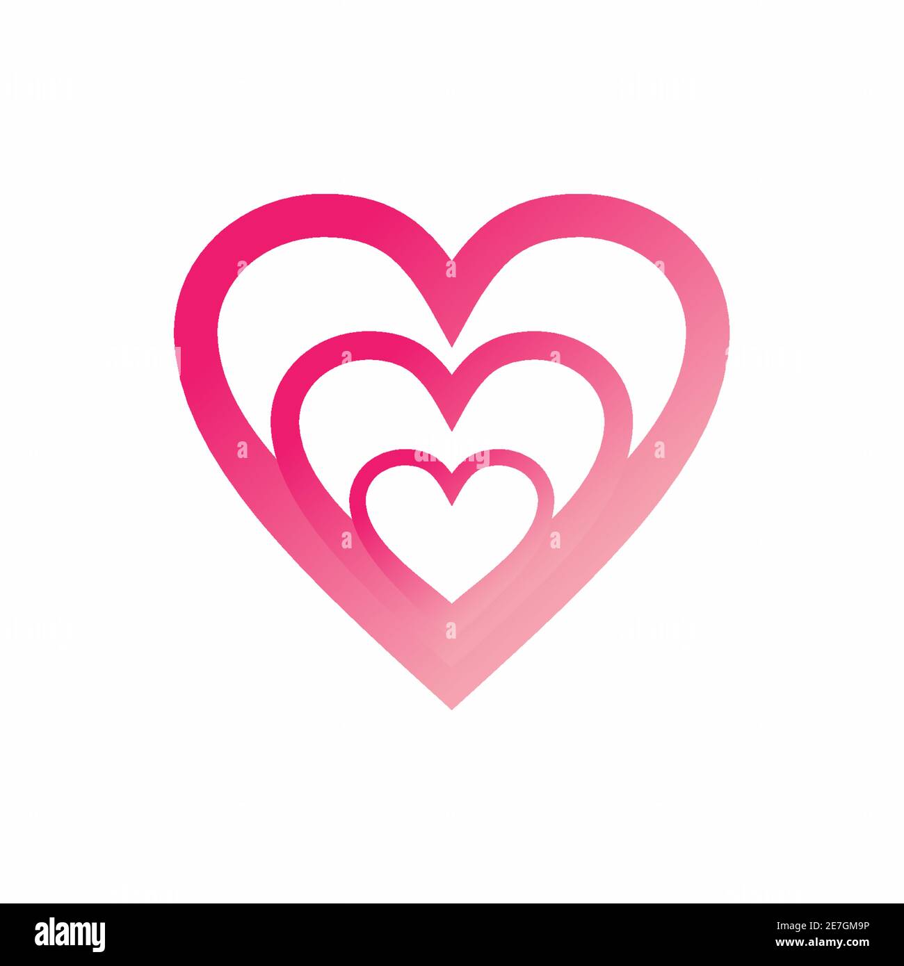 Triple of love sign vector logo design Stock Vector Image & Art - Alamy