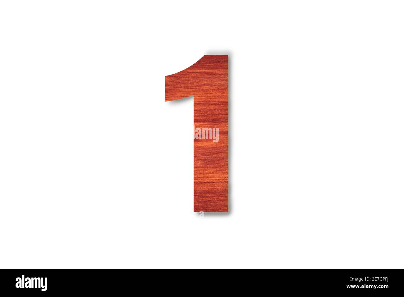 Beautiful Sign number one material wood isolated on white background ...