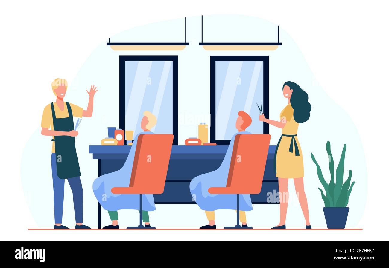 Cartoon Interior Salon Stock Vector Images - Alamy