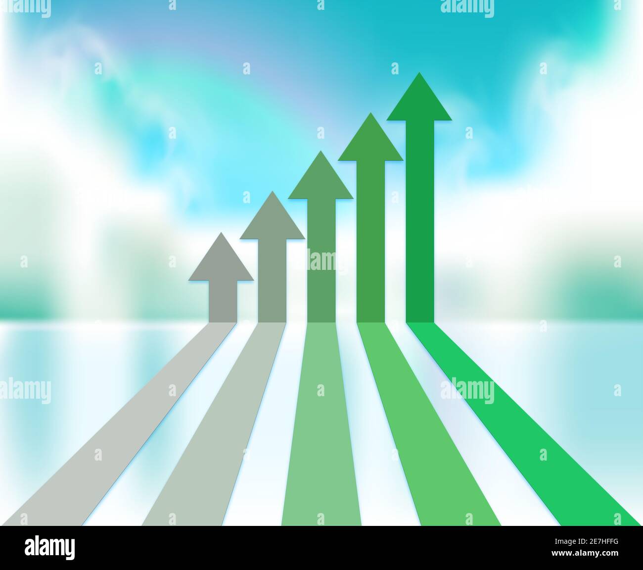 growing graph, bar chart for business resource,3d illustration Stock ...