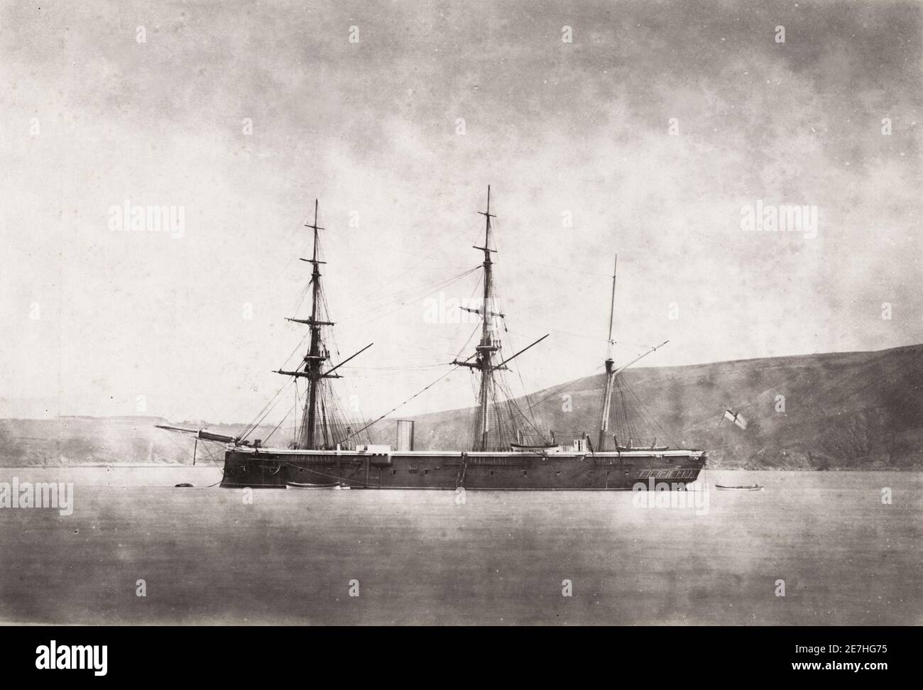 Vintage 19th century photograph: HMS Resistance - a Defence-class ...