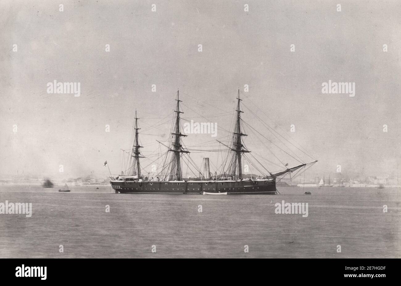 Vintage 19th century photograph: HMS Champion was one of nine Comus ...