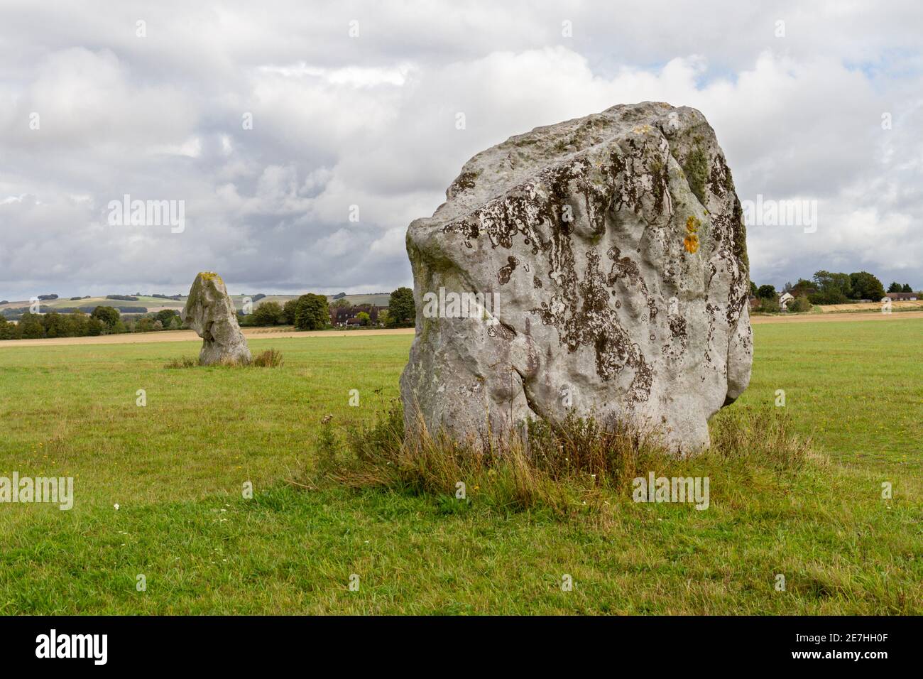 The Longstones, two standing stones, also known as 'Adam' (nearest) and ...