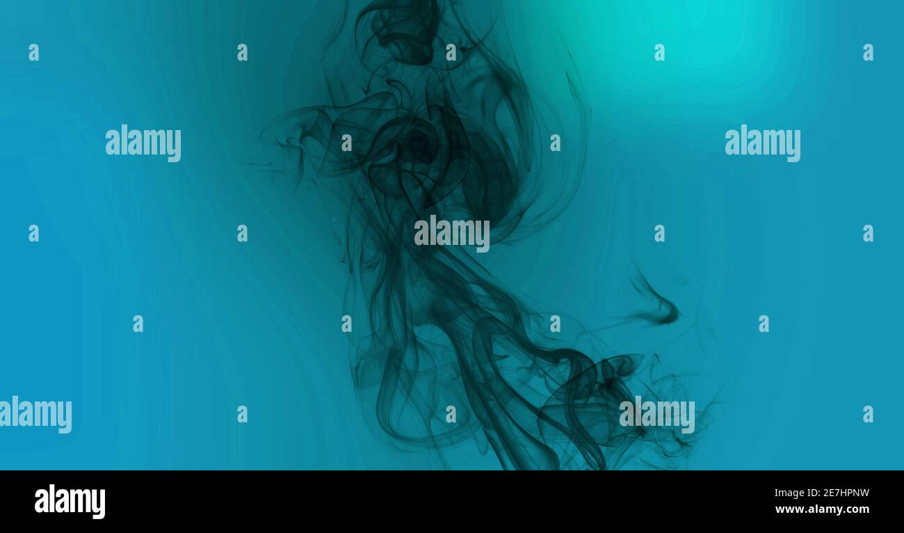 Beautiful dreamy sky with soft pink and mint clouds and smoke over them ...