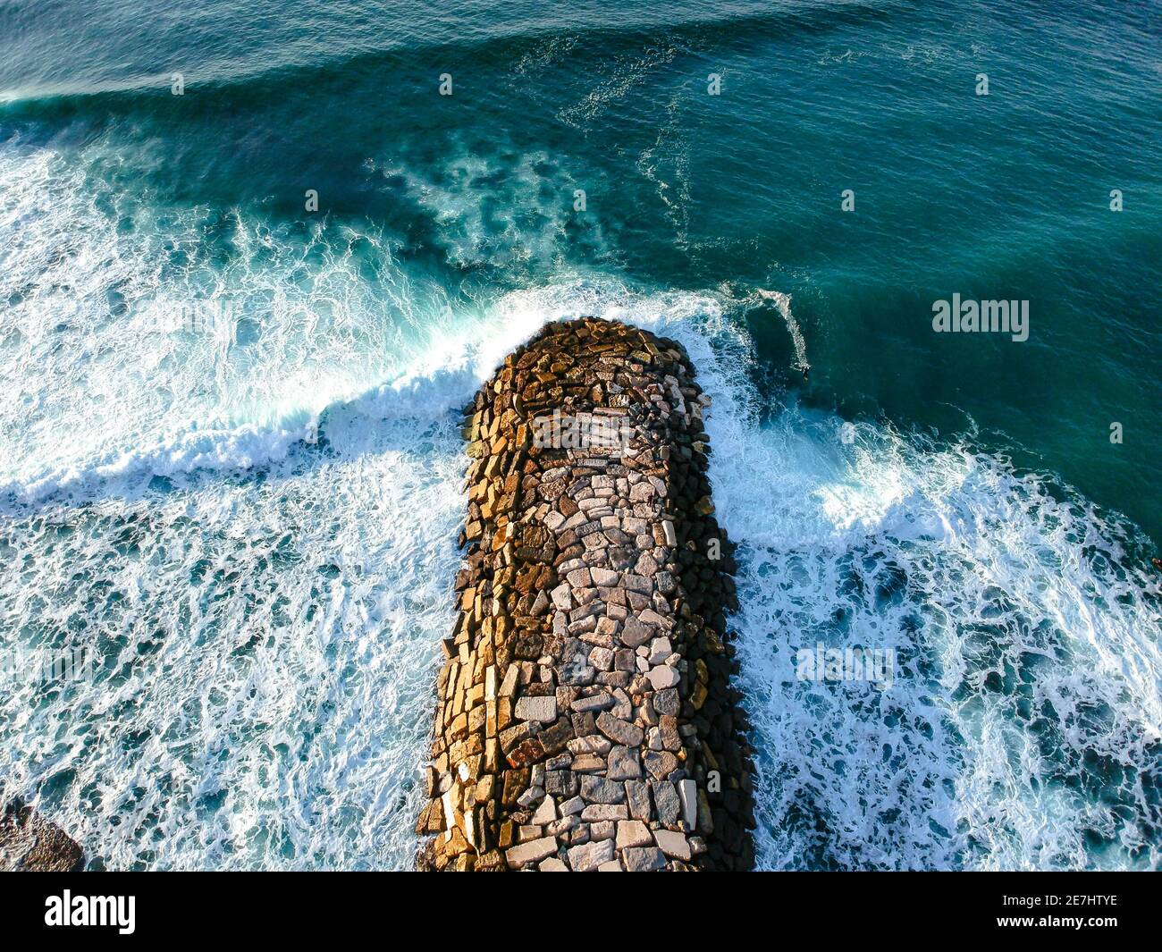 Wave breaker stone hi-res stock photography and images - Alamy