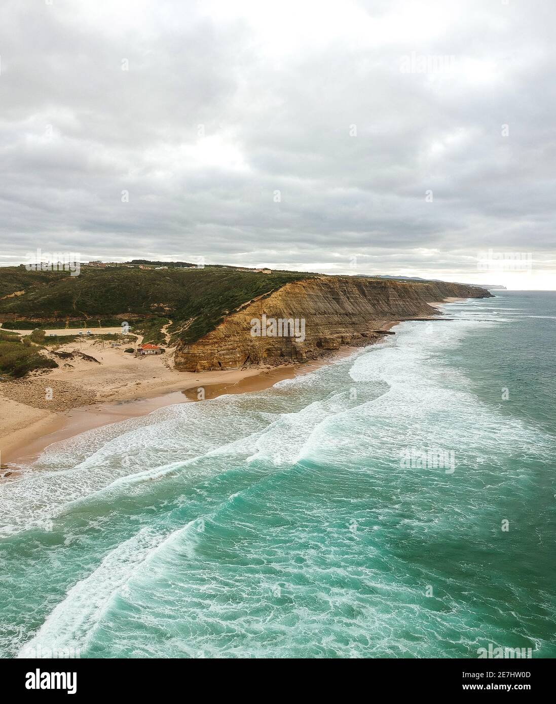 Aerial beach cliff waves hi-res stock photography and images - Alamy