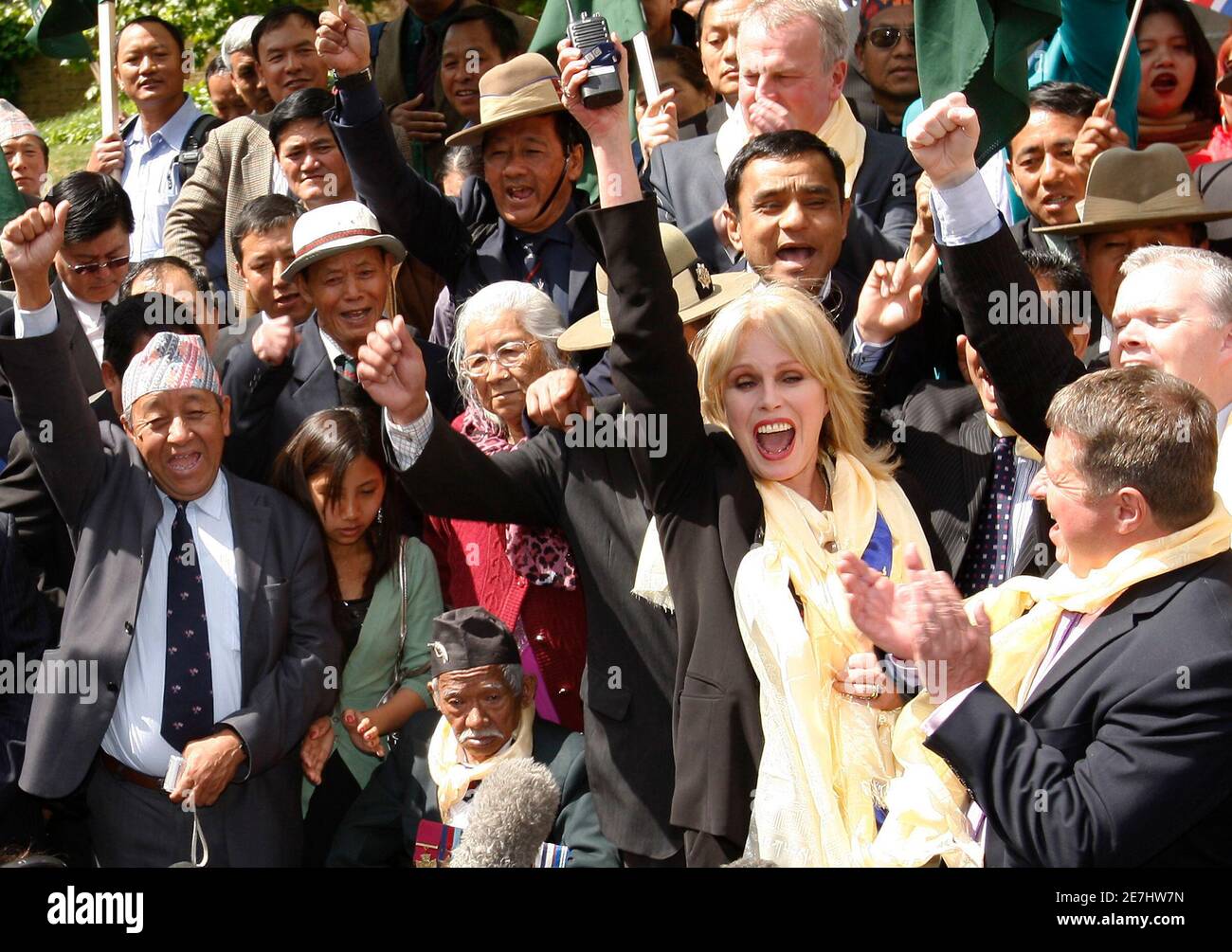 British actress gurkha activist lumley hi-res stock photography and ...