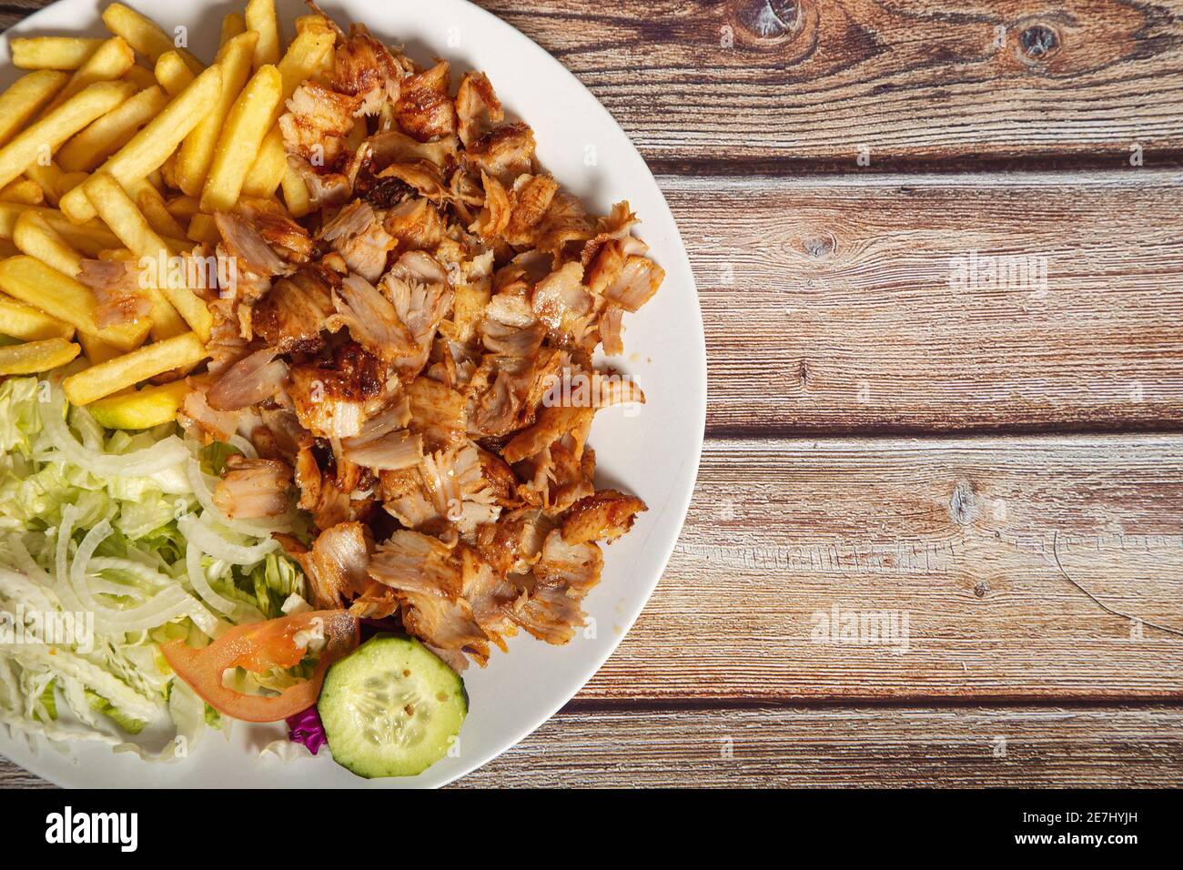 Donner kebab meat and chips hi-res stock photography and images - Alamy