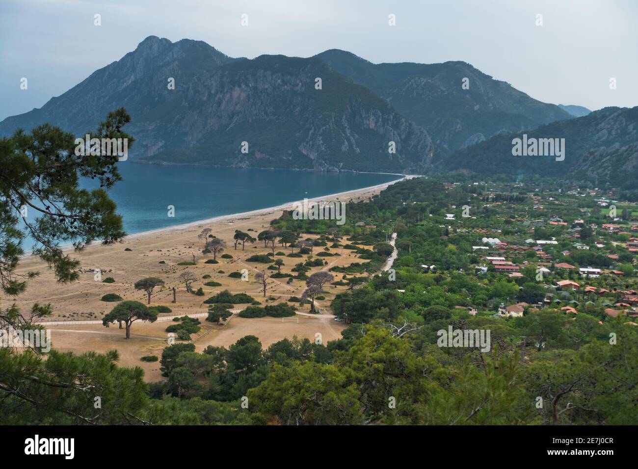 Cirali beach and its surrounding mountain landscape at Olympos national ...