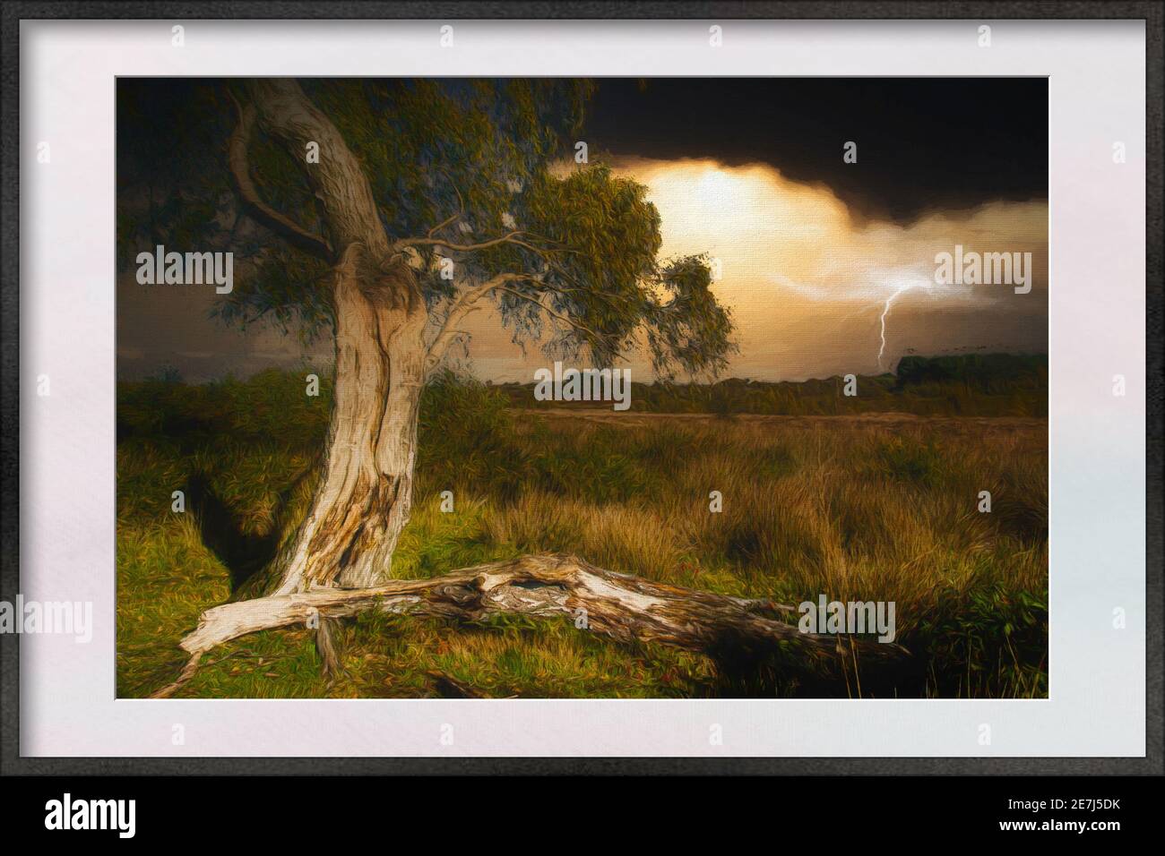 Framed, Lovely Landscape Painting Stock Photo - Alamy
