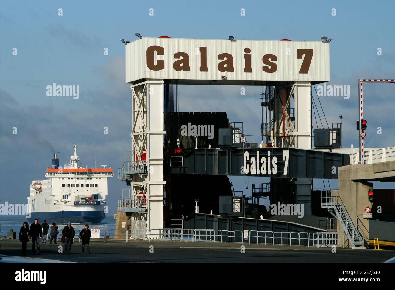 Ferry at Calais gate 7, port of Calais, France Stock Photo - Alamy