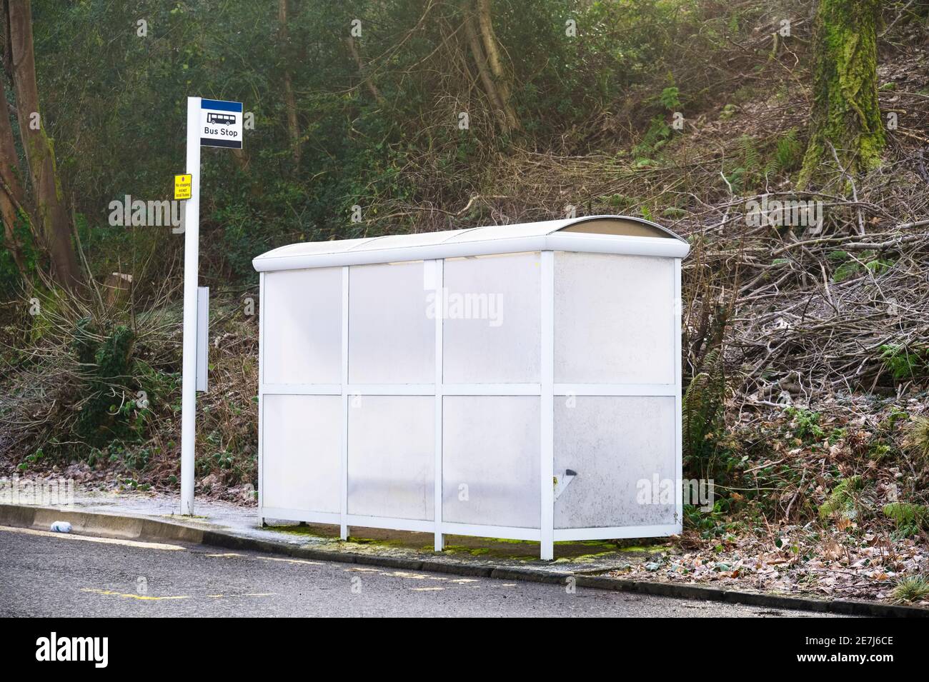 Bus stop shelter rural countryside uk public transport free travel ...