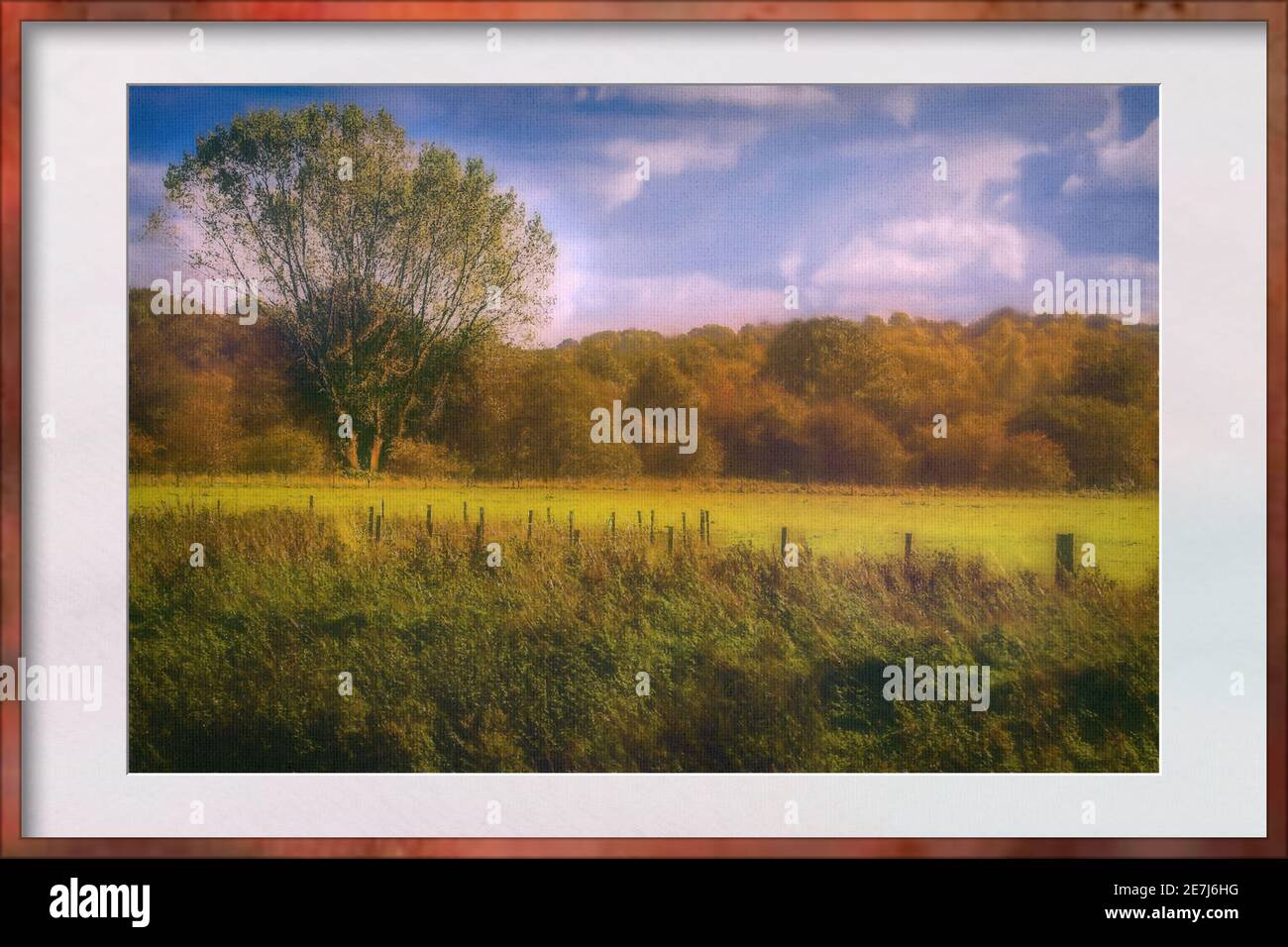 Framed, Lovely Landscape Painting Stock Photo - Alamy