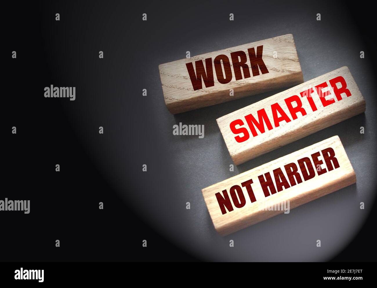 Work Smarter not harder words phrase on Wooden blocks business concept ...
