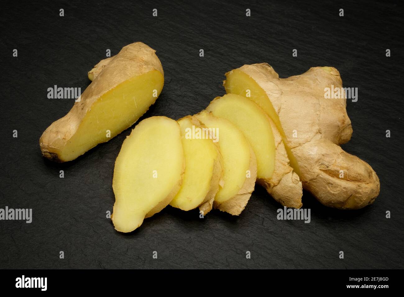 Sliced Root Ginger Stock Photo - Alamy