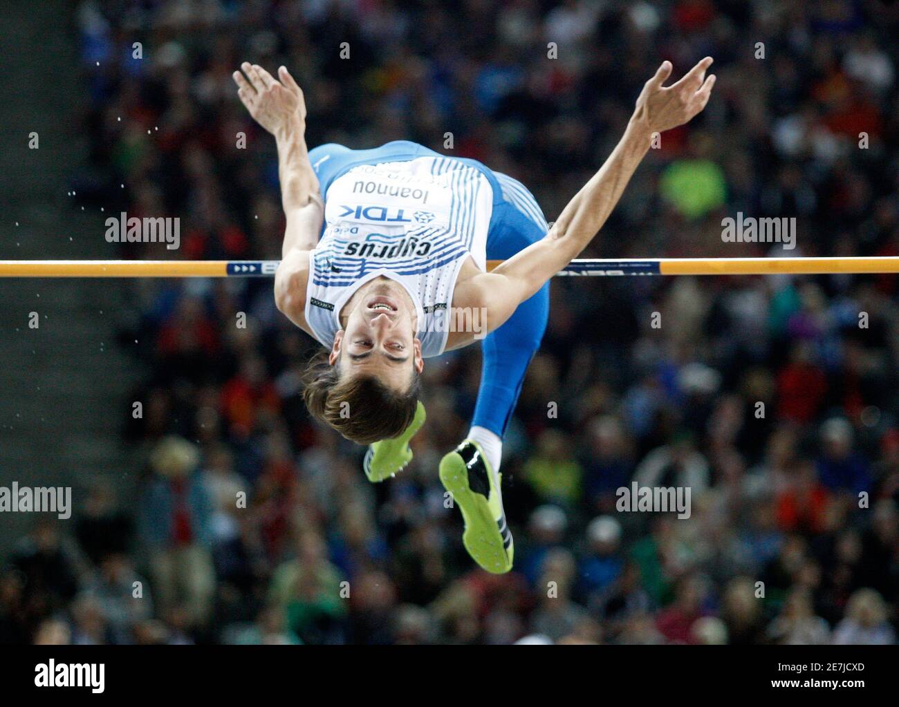 Cyprus kyriakos ioannou during the high jump final hi-res stock ...