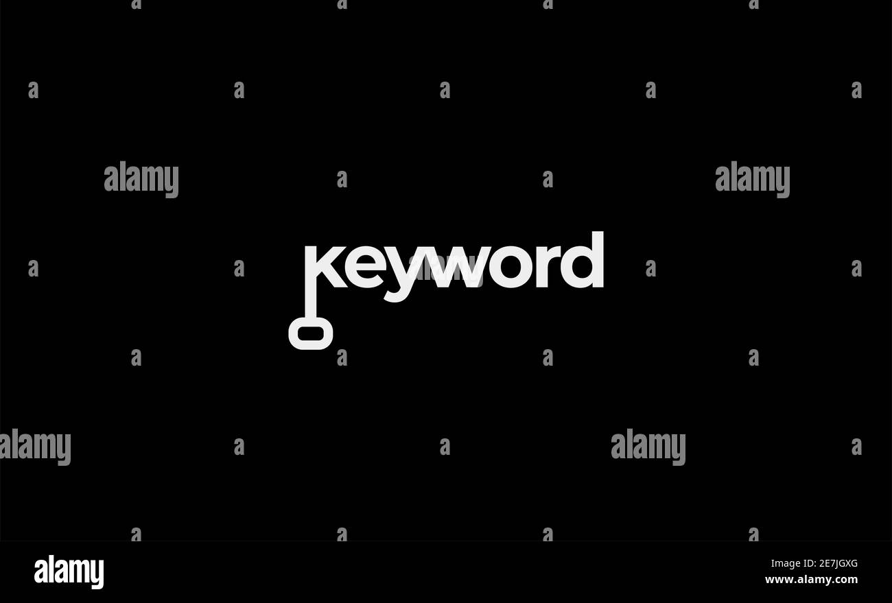 key keyword logo text vector design icon illustration Stock Photo - Alamy