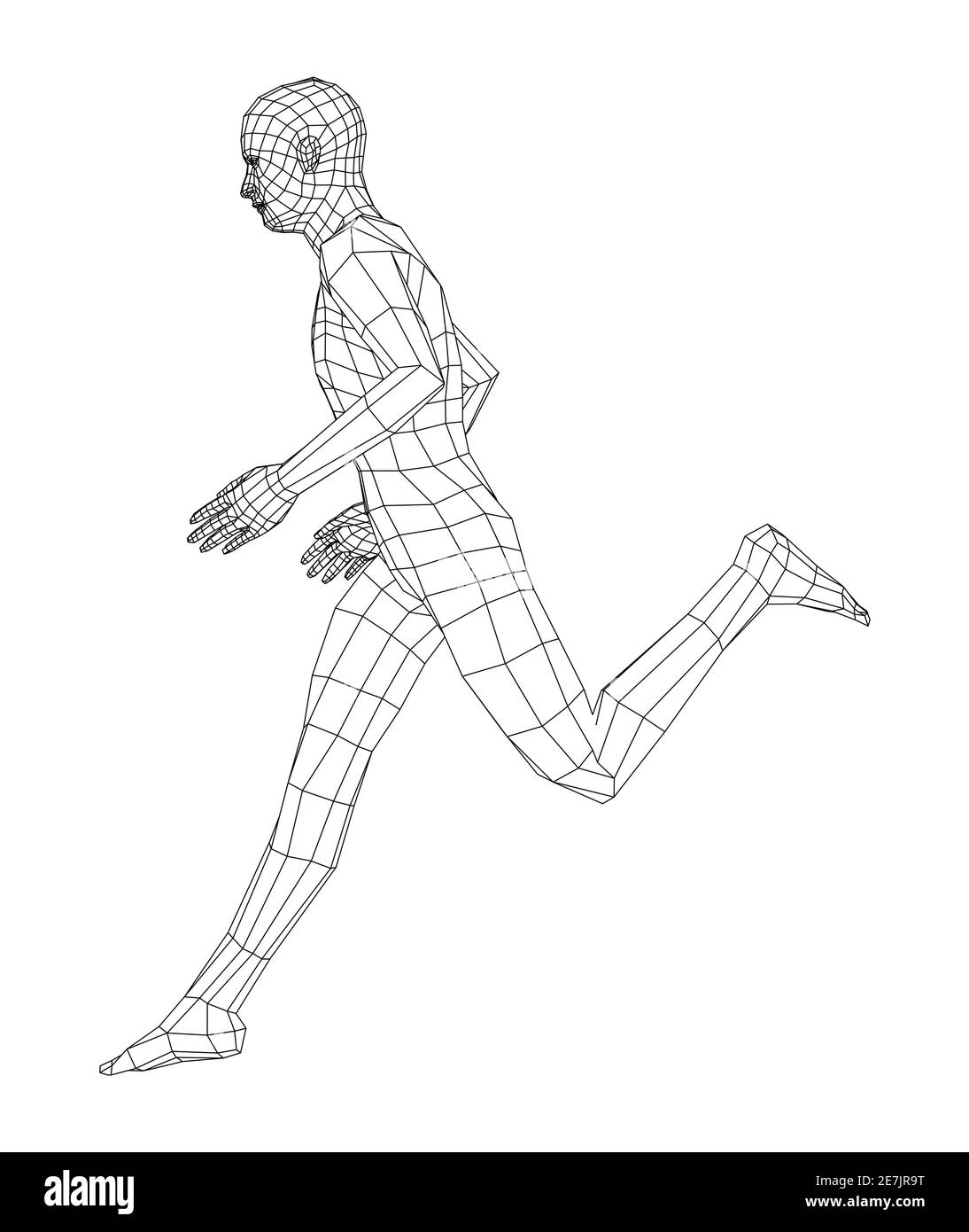 Wireframe running man. Vector Stock Vector Image & Art - Alamy