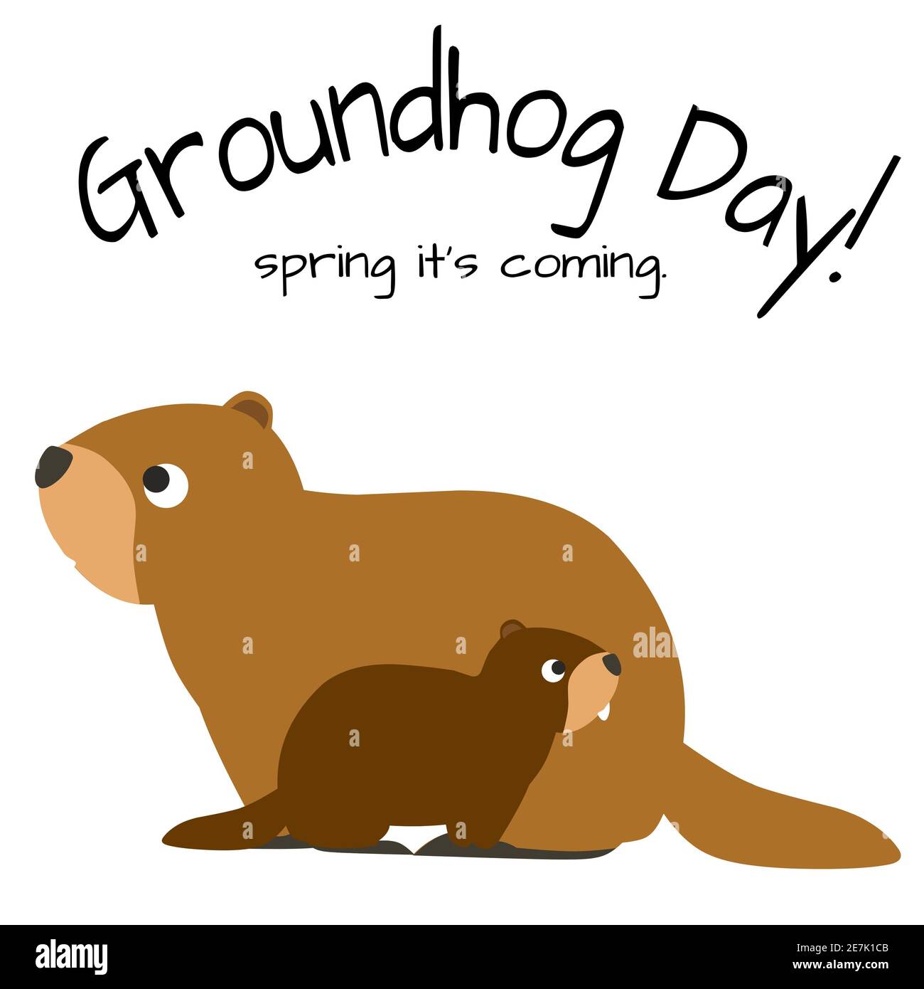 Happy groundhog day coming Cut Out Stock Images & Pictures - Alamy