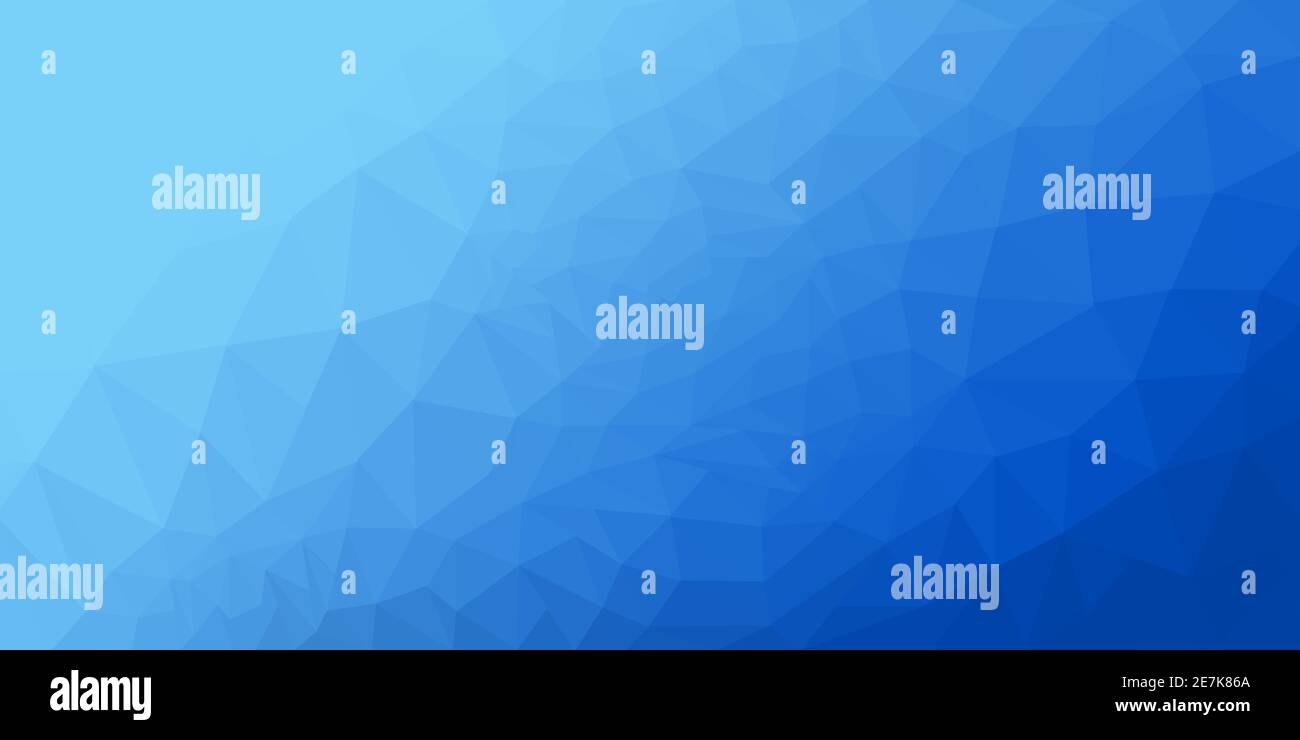 Abstract background of triangles with a smooth blue gradient. Modern ...