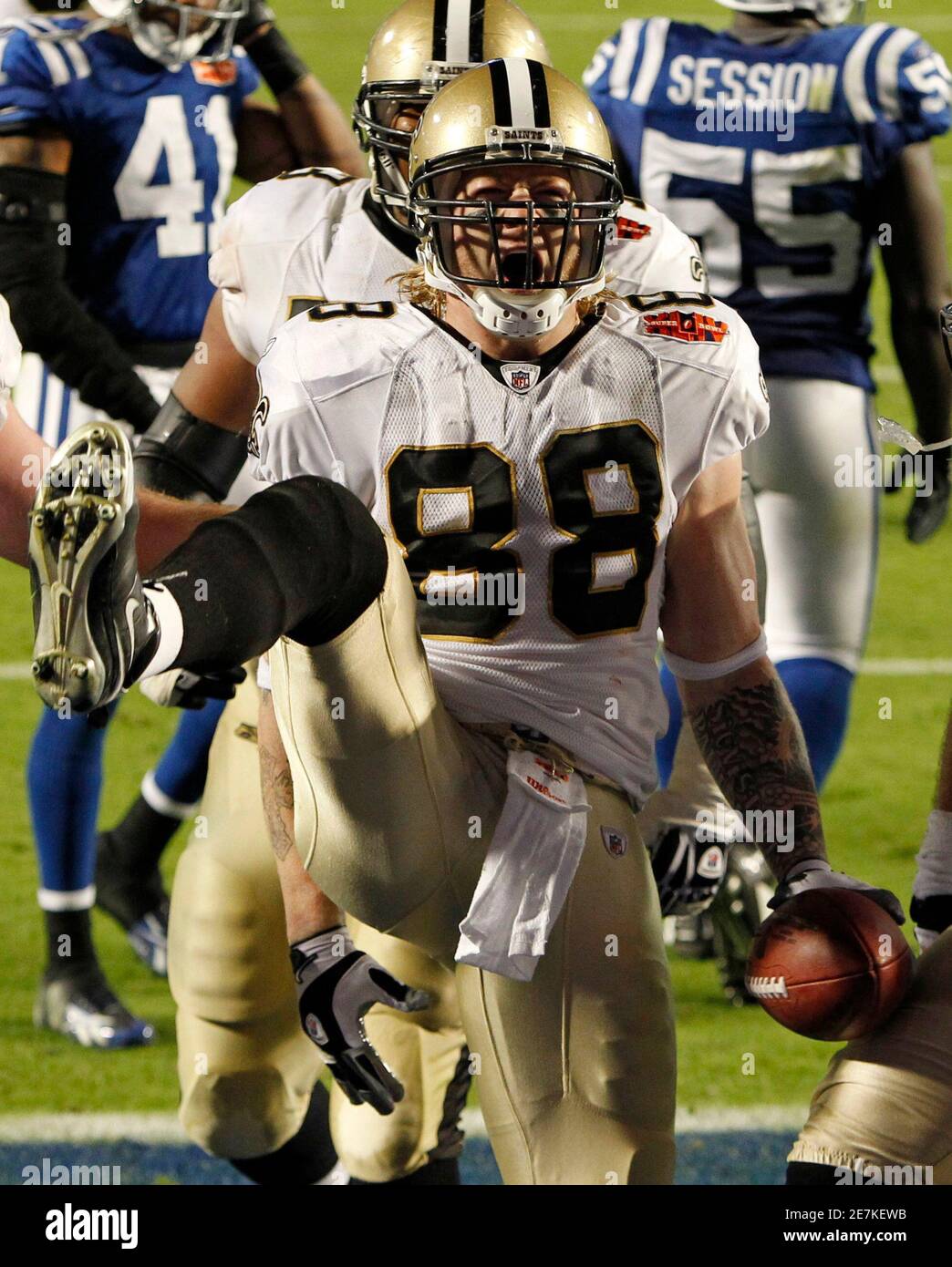 Superbowl xliv jeremy shockey hi-res stock photography and images - Alamy