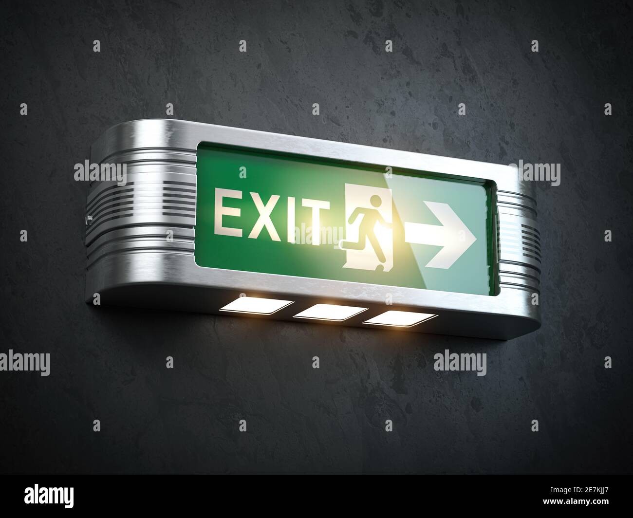 Vintage illuminated exit sign hi-res stock photography and images - Alamy