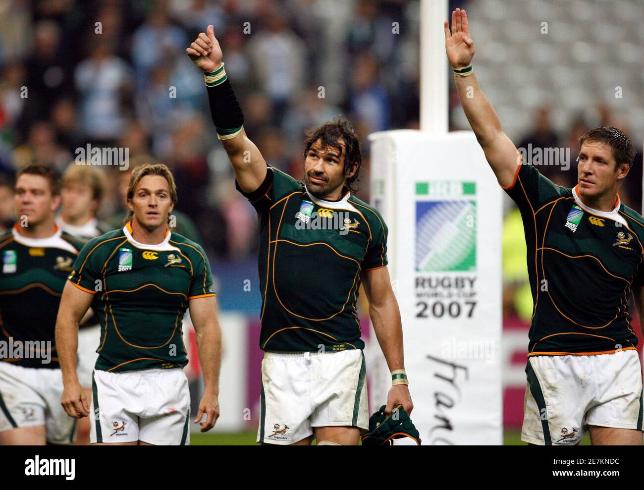 South africas percy montgomery celebrates hi-res stock photography and ...